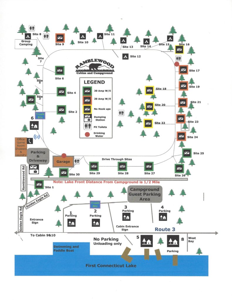 campgroundmap - Ramblewood Cabins & Campground